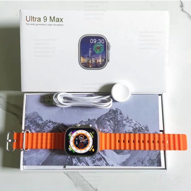 NEW Ultra 9 Max Smart Watch Heart Rate Monitoring AMOLED 2.1inch 420* ...