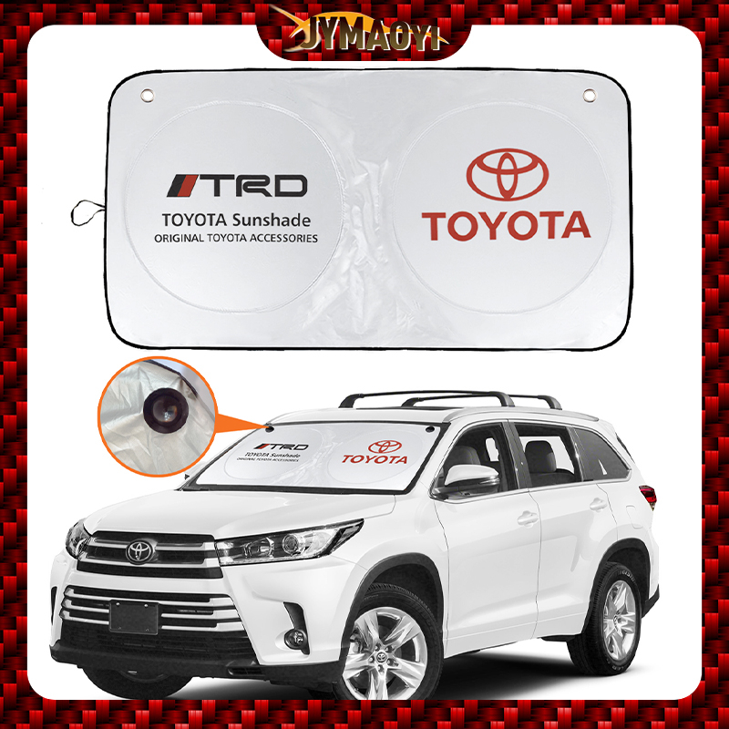 New Toyota TRD Front Windshield Heat Proof Car Sun Visor Cover Sun ...