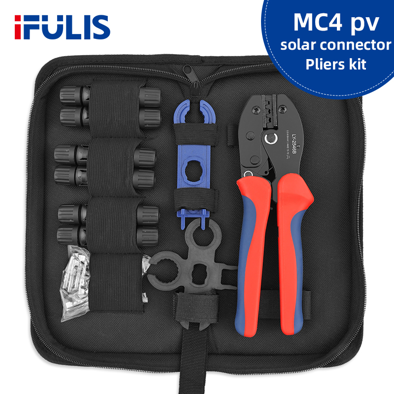 LY-2546B MC4 Connector Terminal Solar Crimper PV Cables 2.5 4 6mm² AWG ...