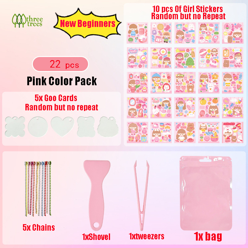 Kids Goo Card Set 22 pcs DIY Chuck Sticker Creative Gu Card Set PET ...