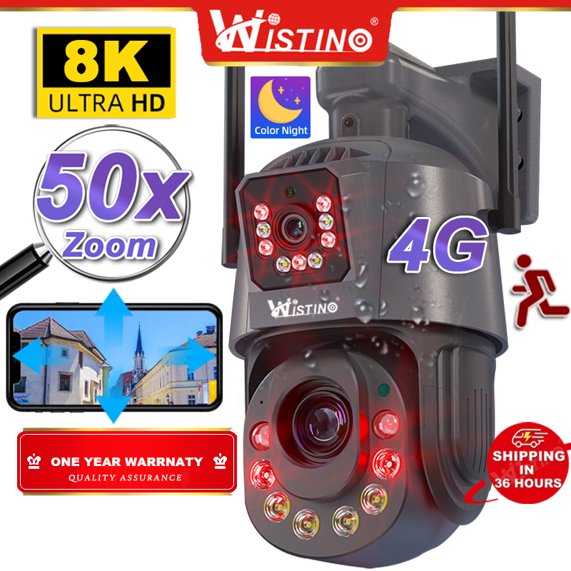 Wistino 8K Outdoor Camera Special For Anti-theft 50X Optical Zoom Wifi ...