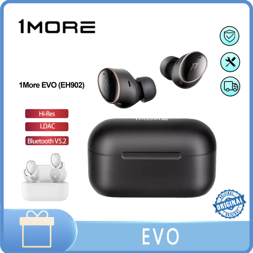 1MORE EVO Evolution of Sound Flagship Hi-Res Wireless Earbuds LDAC Bluetooth 5.2 Sports ...