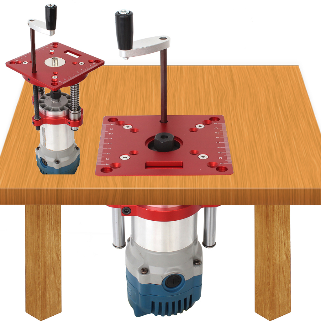 Router Lift Base With Aluminum Router Table Insert Plate For ...