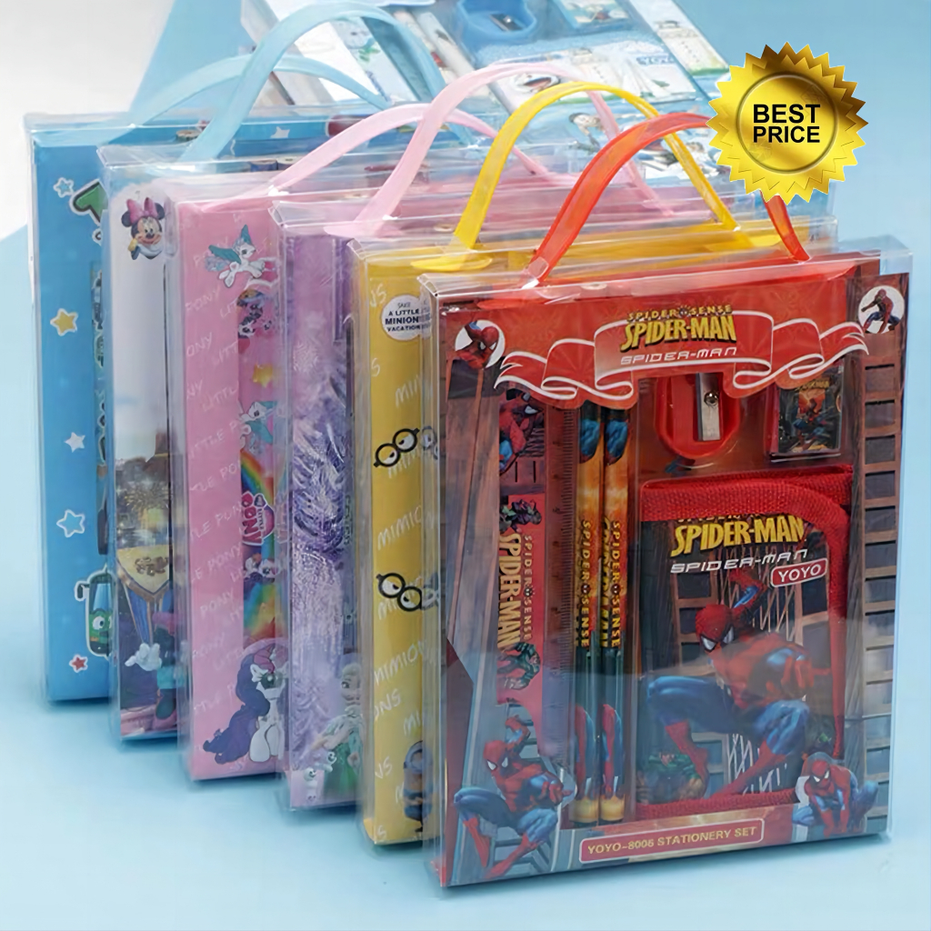 Cartoon Stationery Set Portable Wallet Gift Box Set Student Stationery ...