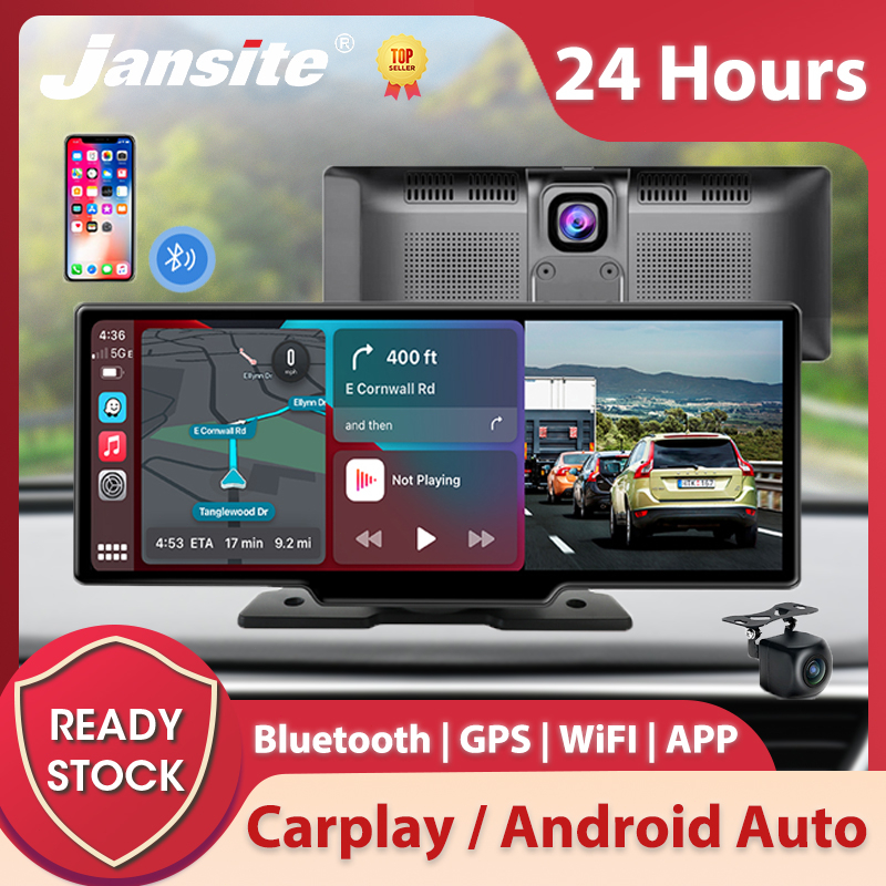 Jansite DVR Dash Cam 4K Android Auto Touch Screen Instrument Panel GPS ...