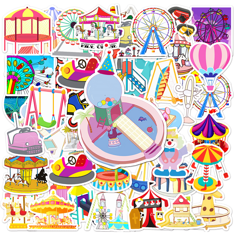 50 Piece Funny Playground Stickers Waterproof DIY For Phones Laptop Car ...