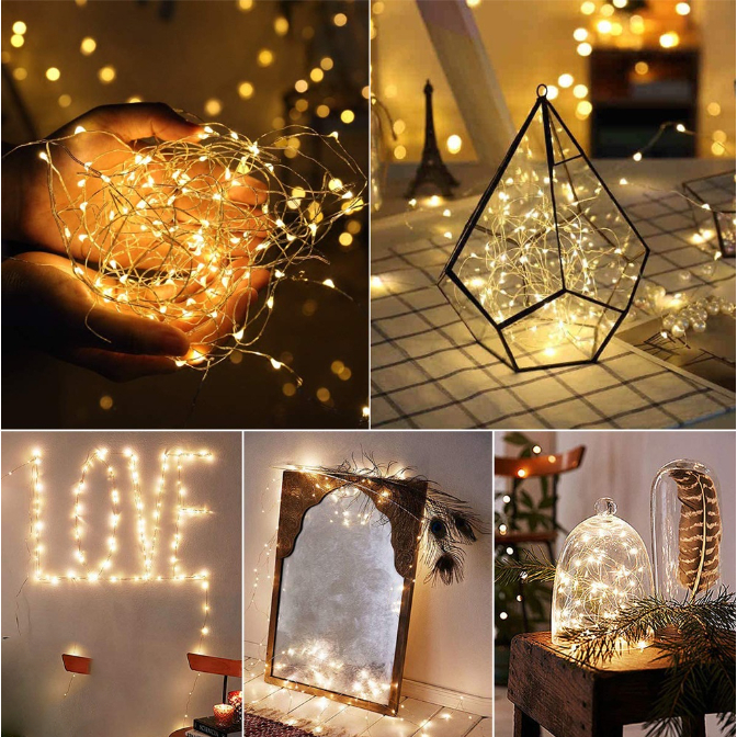 ((Including Battery) Copper Wire LED Fairy Tale Light for Wedding Party ...