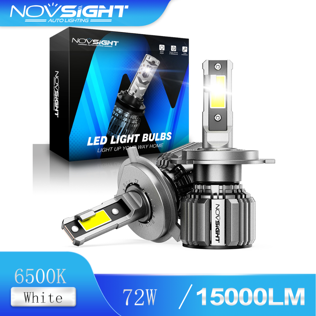 Novsight N74 Car H4 LED Headlight headlamp 70W 15000LM 6500K car lights 2 pieces | Shopee Malaysia