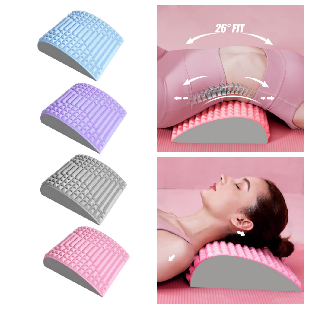Back Stretcher Pillow Neck Lumbar Support Massager for Neck Waist Back ...