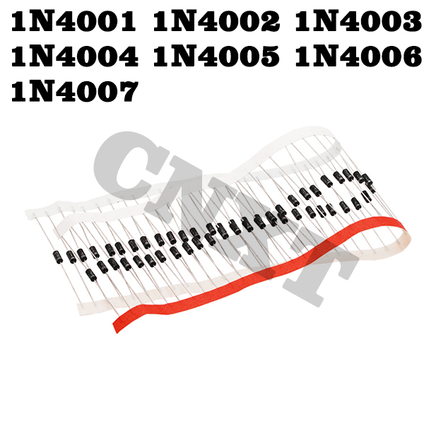100pcs 1N4001 1N4002 1N4003 1N4004 1N4005 1N4006 1N4007 In-line Rectifier Diode DO-41 IN4001 ...