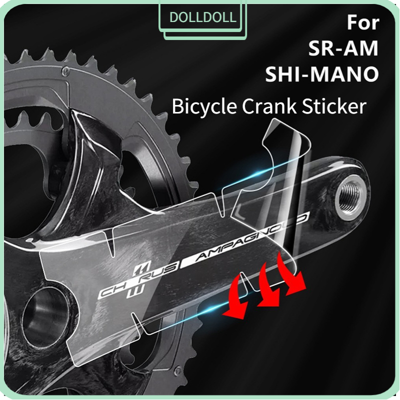 3 Pcs Road Bike Crank Sticker Transparent Protective Film Bicycle Crank ...