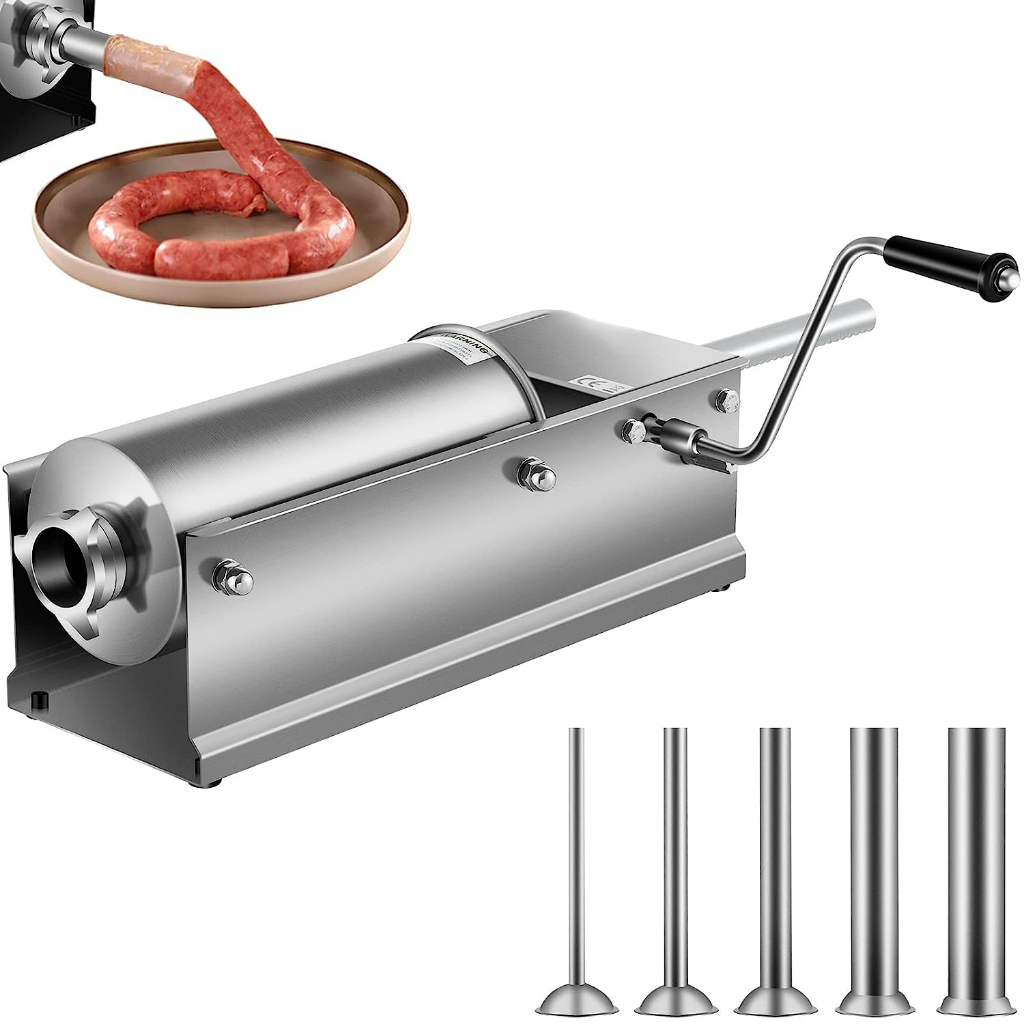 Sausage Stuffer Machine 5L Stainless Steel Sausage Filler Horizontal ...