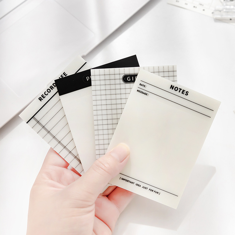 Penlab 1pcs Transparent Memo Pad PET 50 Sheets Project Grid Record ...