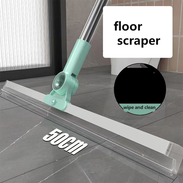2025 Upgraded Silicone Floor Scraper - Double-Sided Extendable Bathroom ...
