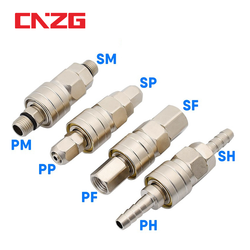 Pneumatic Quick Connector Self-locking Compressor Plugs PP/SP/PM/SM/PH ...