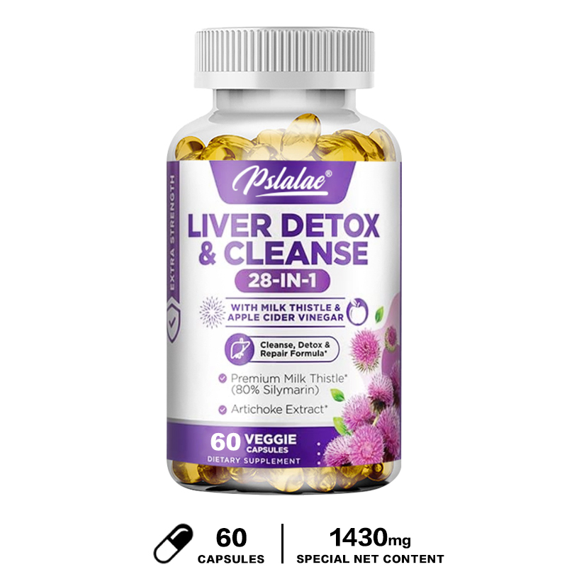 28 in 1 Liver Cleanse Detox & Repair Fatty Liver Formula - Milk Thistle ...