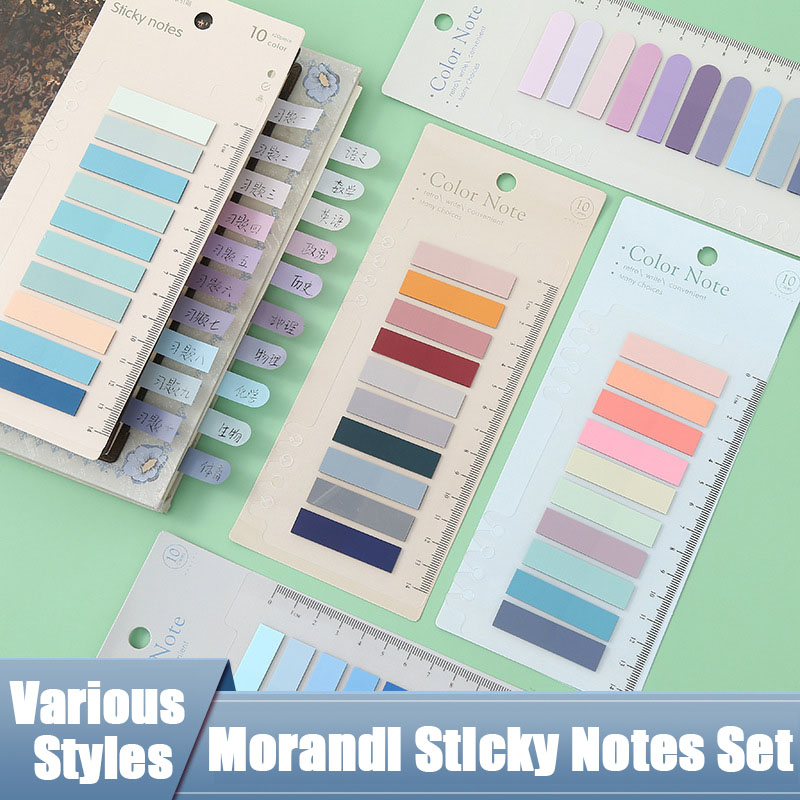 200 Sheets Transparent Sticky Notes Annotation Memo Pad Colorful ...
