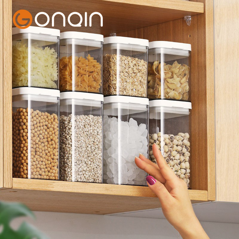 GONQIN Food Box Container Sealed Jar Stackable Food Storage Boxes ...