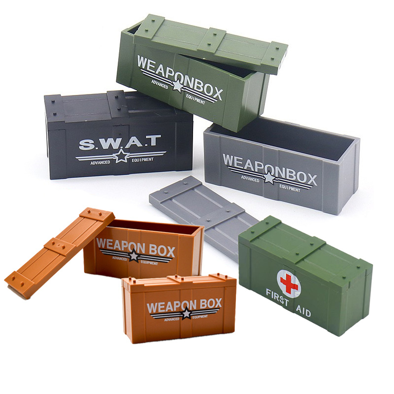 SWAT Team Military Equipment Box Parts Mini figures Accessory Soldier ...