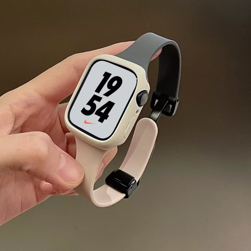 [Ready Stock] iwatch Color Matching Small Waist Magnetic Strap SE/S9/S8 ...