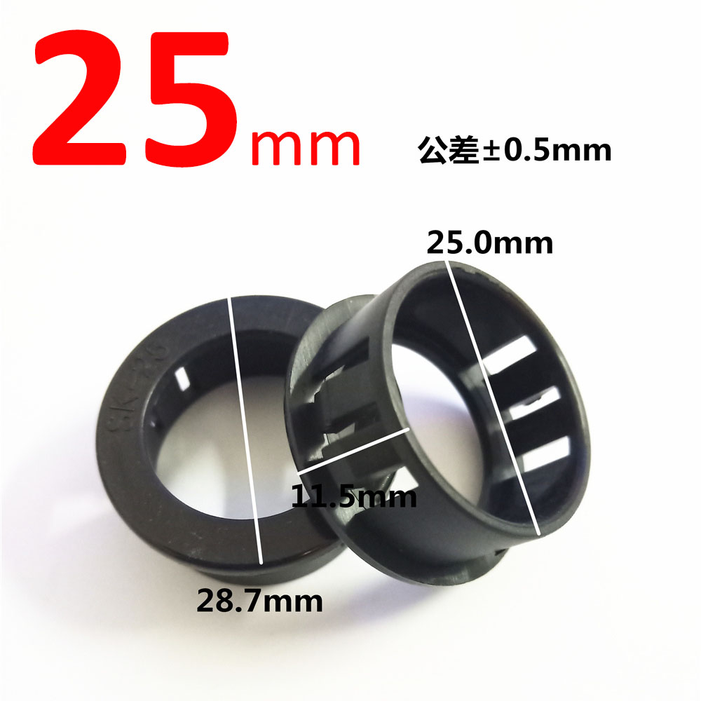 Plastic Snap-on Wire Grommet Gasket Clamp Black Nylon Wire Inlet Outlet ...