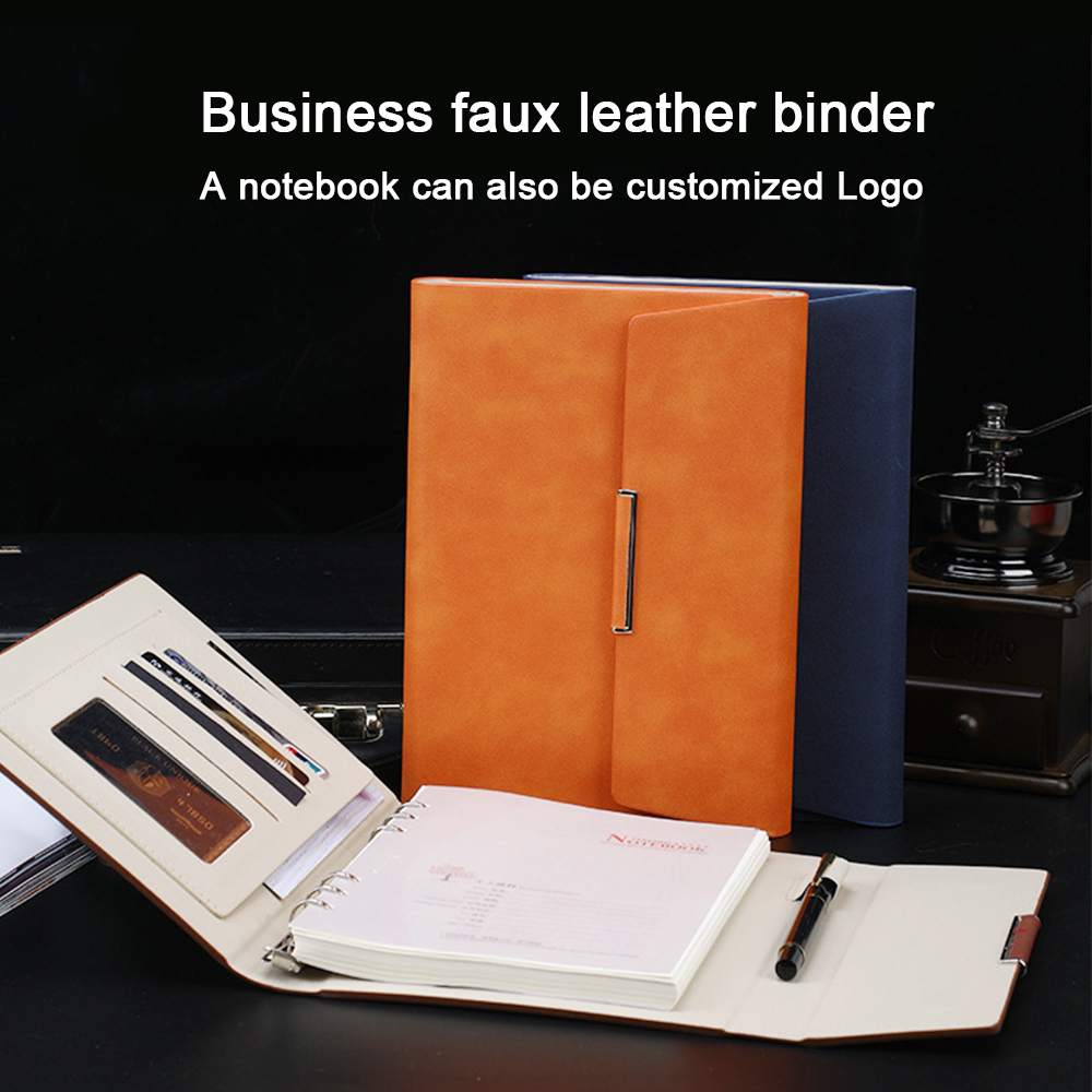 (Free logo engraving) A5 imitation leather hard notebook, detachable ...
