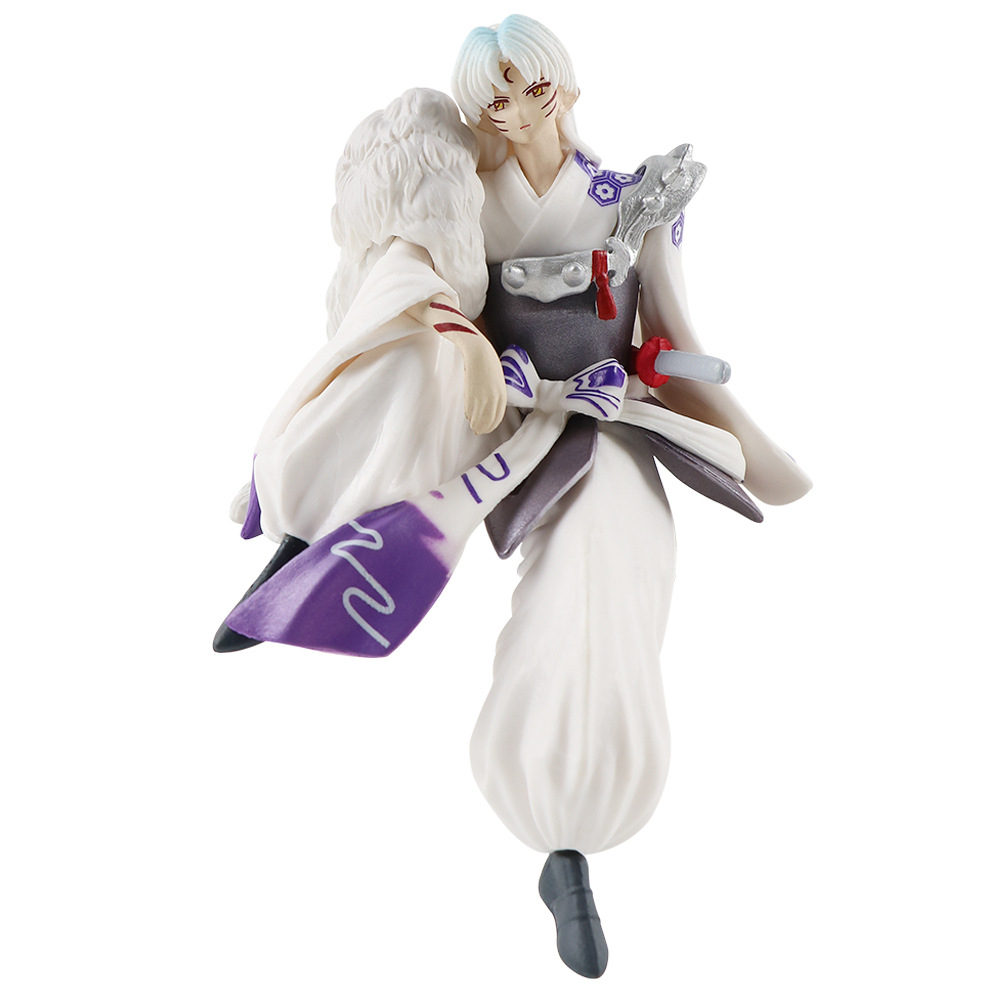 13cm Japan Anime Inuyasha Figure Sesshoumaru Sitting Position PVC ...