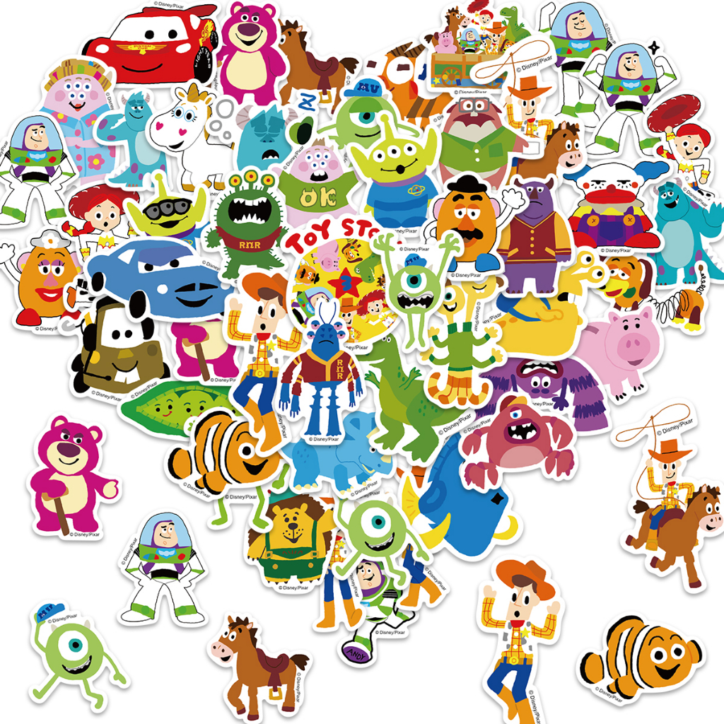 50pcs Disney Pixar Animation Collection Cartoon Toy Story Stickers ...