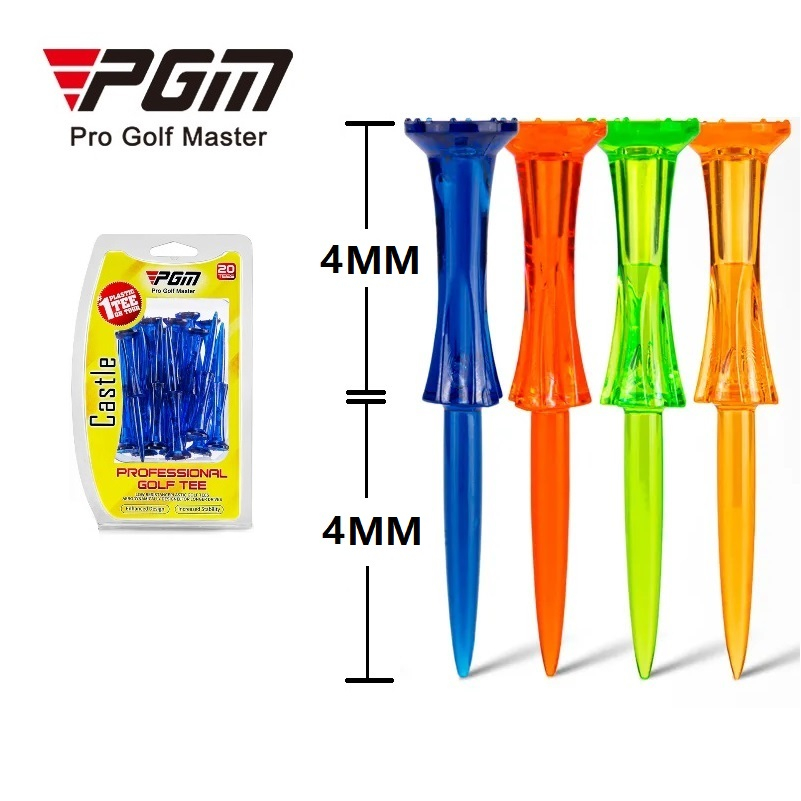 PGM New style durable 83mm large diameter castle golf tee with height marker for golf tournament ...