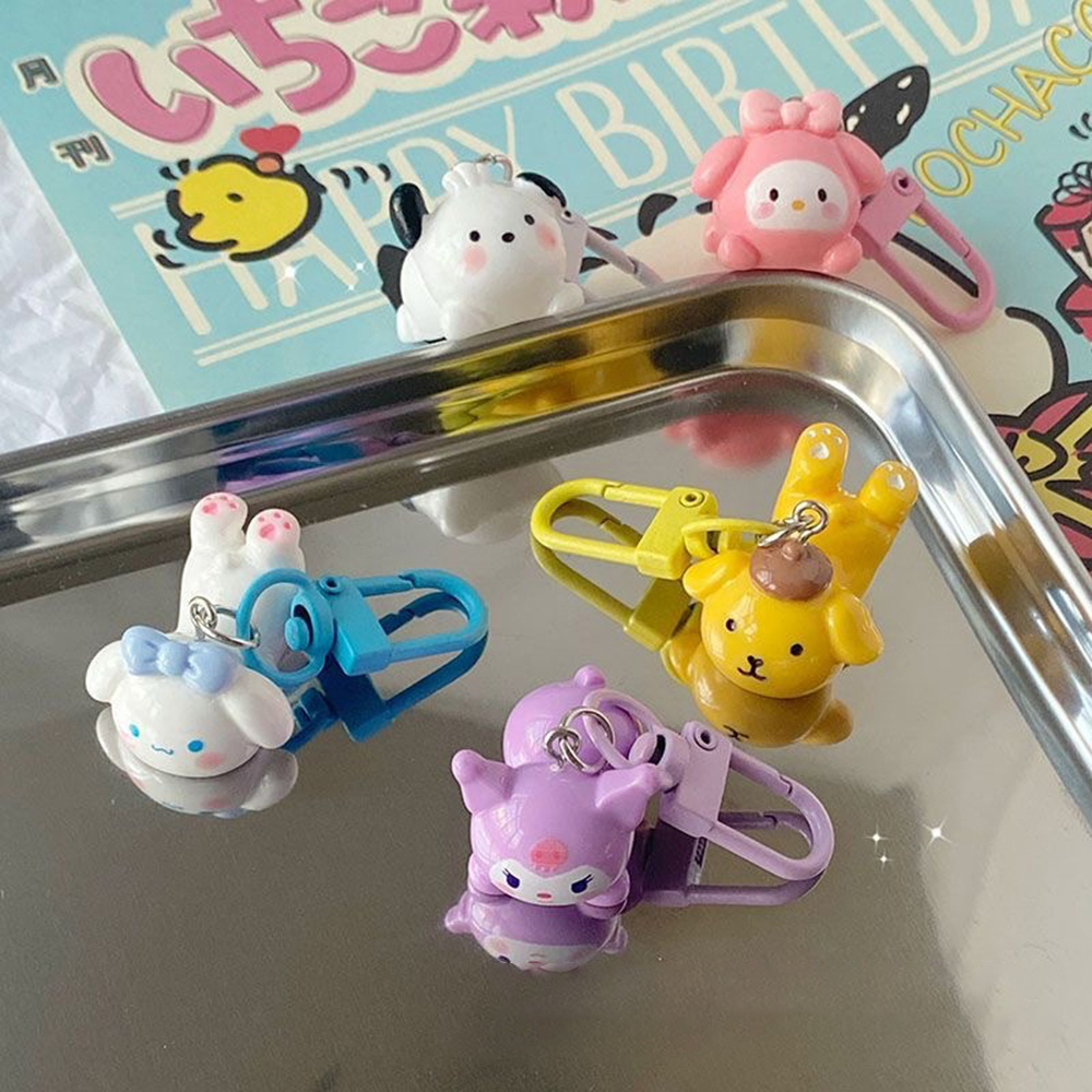 XJ- Cute Kawaii Plushie Key Ring Sanrio Kuromi Melody Cinnamoroll Plush ...
