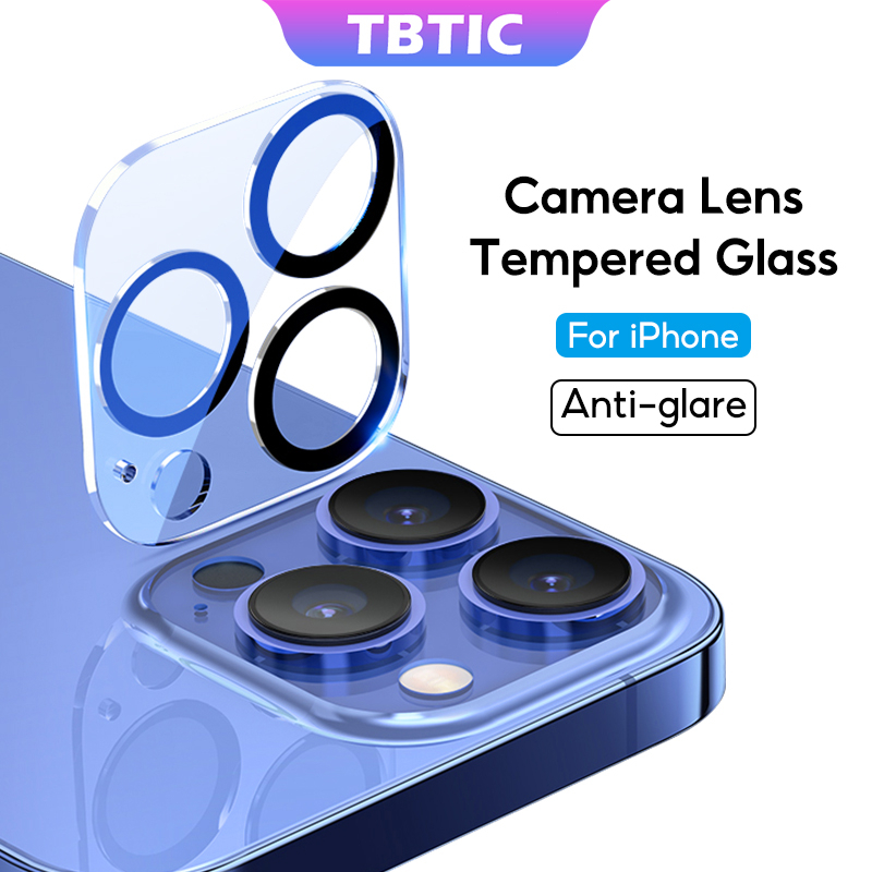 TBTIC For iPhone 16 15 14 Plus 13 12 11 Pro Max Camera Lens Protector Tempered Glass Full ...