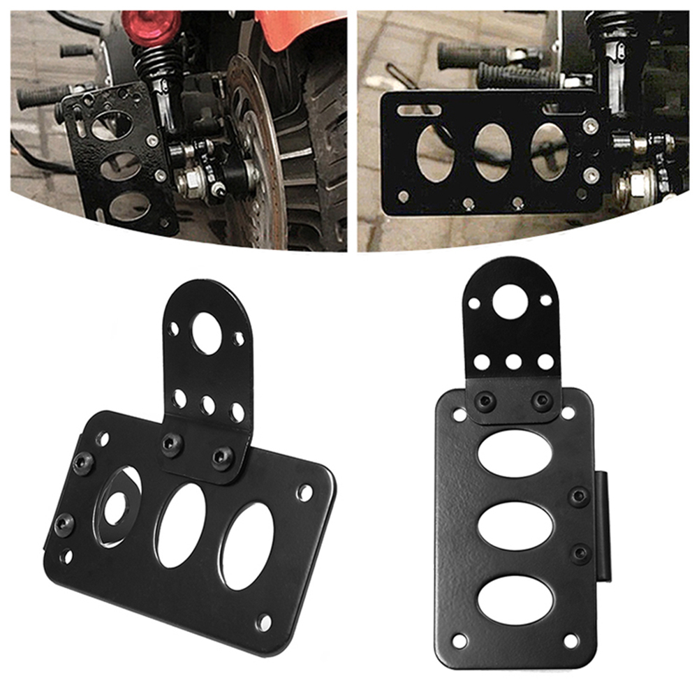 Motorcycle Side Mount License Plate Frame Holder Scooter Rear Tail ...
