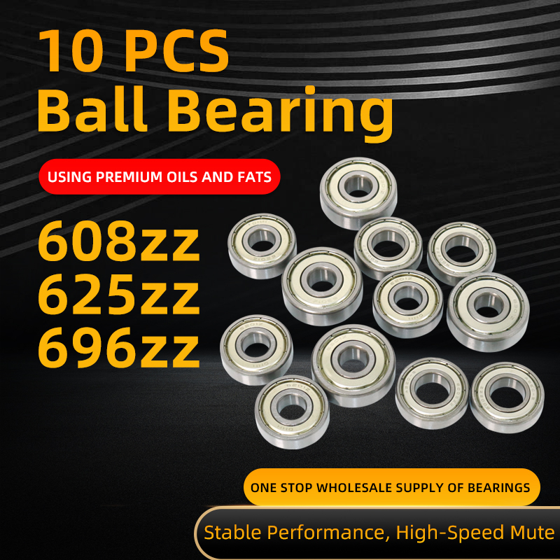 10PCS Ball Bearing 608ZZ 625ZZ 696ZZ Miniature high-speed Ice skate ...