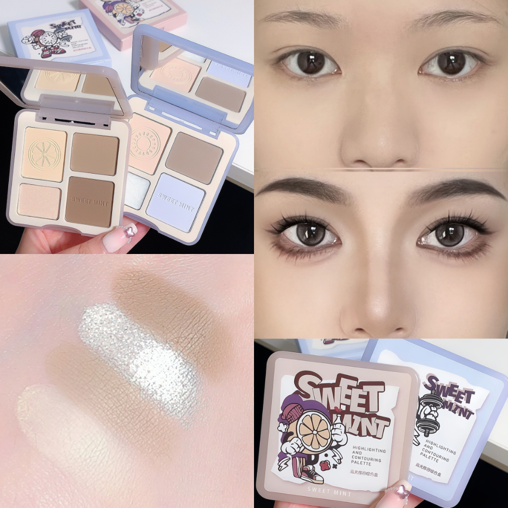 SWEET MINT Contour and Highlighting Powder Foundation Palette ...