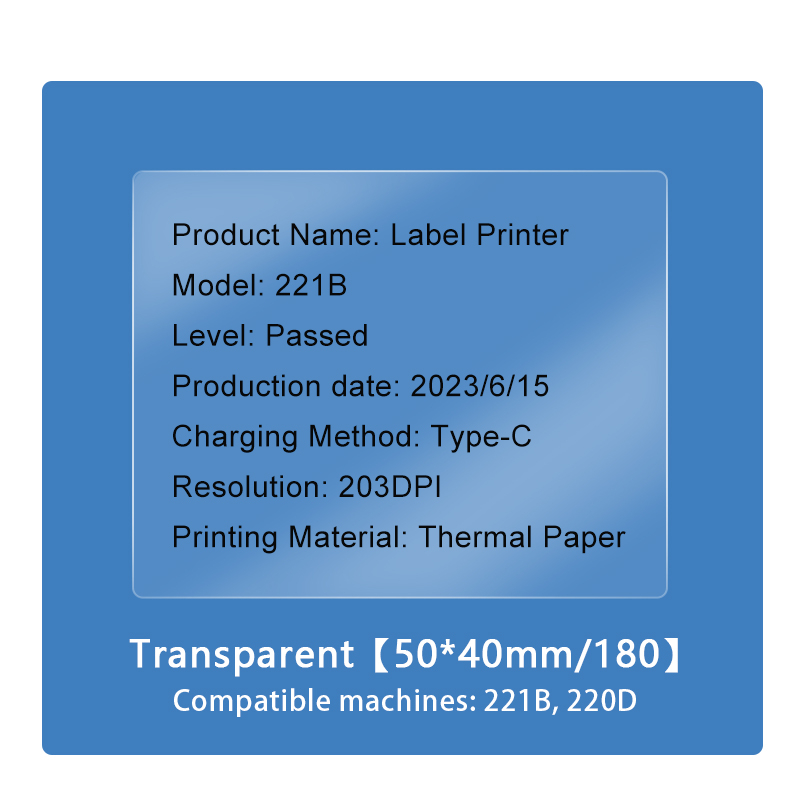 CLABEL 221B Portable Label Printer Bluetooth Thermal Printer ...