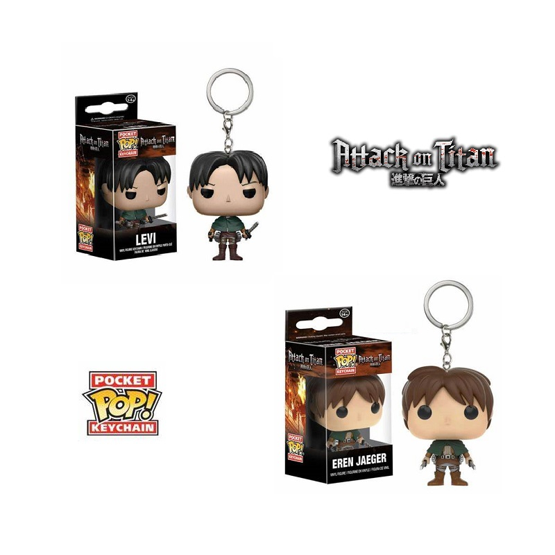 POP Keychain Attack on Titan Levi Eren Jaeger Figure Toy | Shopee Malaysia