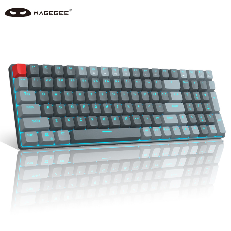 MageGee 100 Keys Mechanical Gaming Keyboard, Red Switch, 96% Compact ...