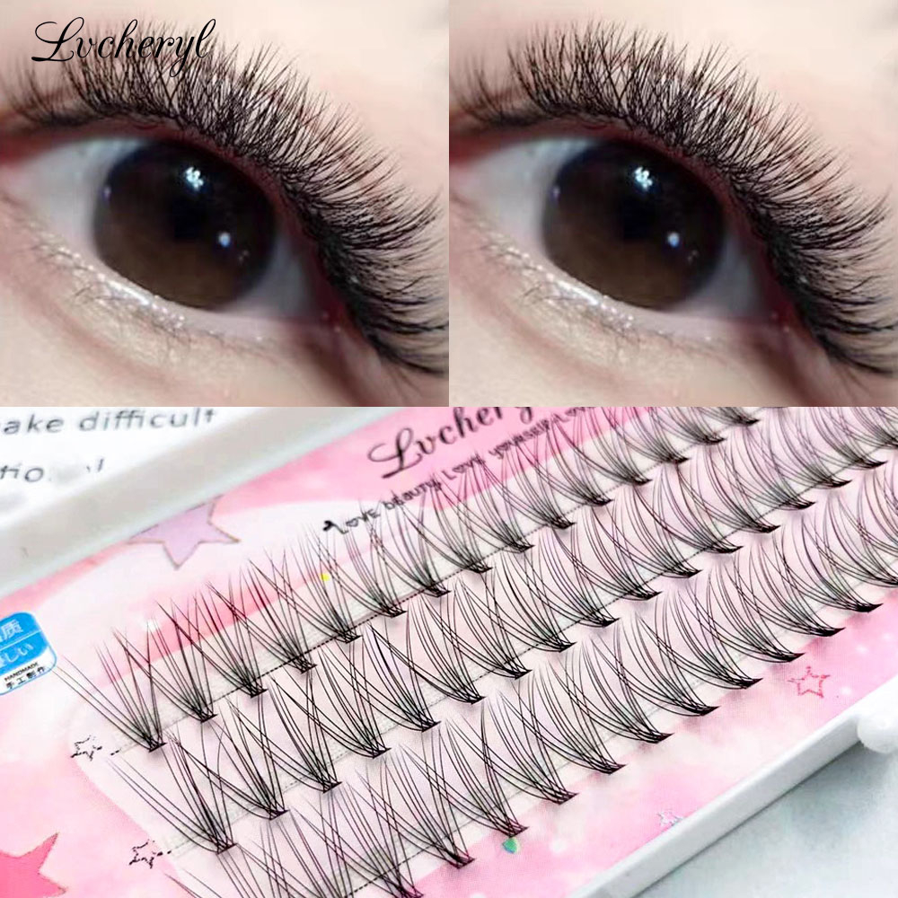 Lvcheryl C Curl 10D Individual Eyelashes 60 Clusters Natural Eyelash ...