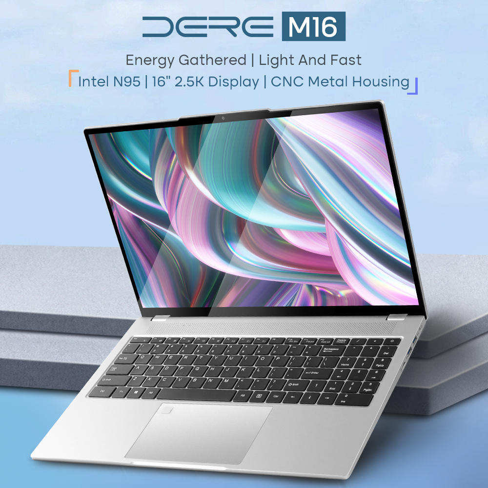 DERE M16 Laptop 16 Inch Laptop Intel N95 Up To 3.40 GHz 2.5K IPS Screen ...