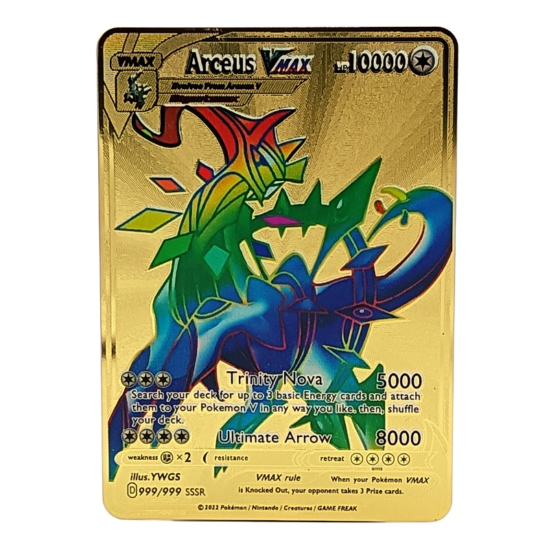 Pokémon Arceus Rainbow Metal Card Pokémon Metal Card Children's Toys ...