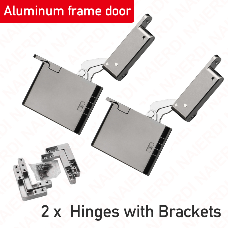 NAIERDI 2 Pieces Hidden Cabinet Hinge 25KG Adjustable Soft Closing ...