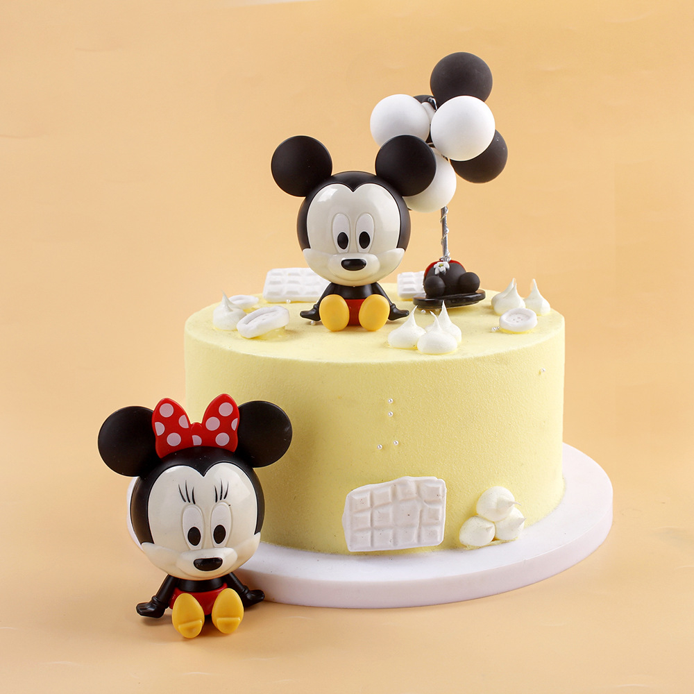 Set of 2 Pieces Disney Mickey Mouse Cake Topper, Cartoon Anime Figures ...