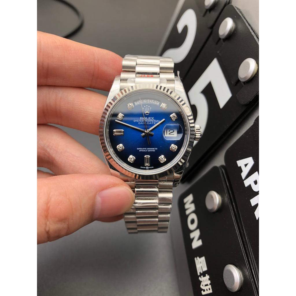 2025 Automatic men's watch, diamond dial, double calendar dial, 41mm ...