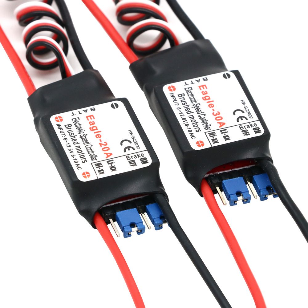 Rc 20A 30A 2-3S 1A/5V BEC Brushed ESC Speed Controller For RC Airplane ...