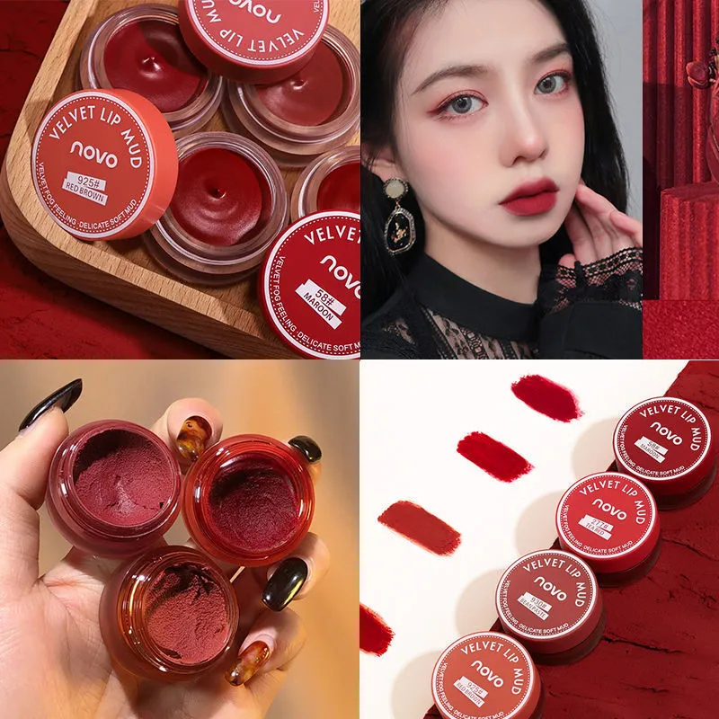 NOVO Cosmetics Lip Jelly Jar Lip Mud Long Lasting Smooth Service Easy ...