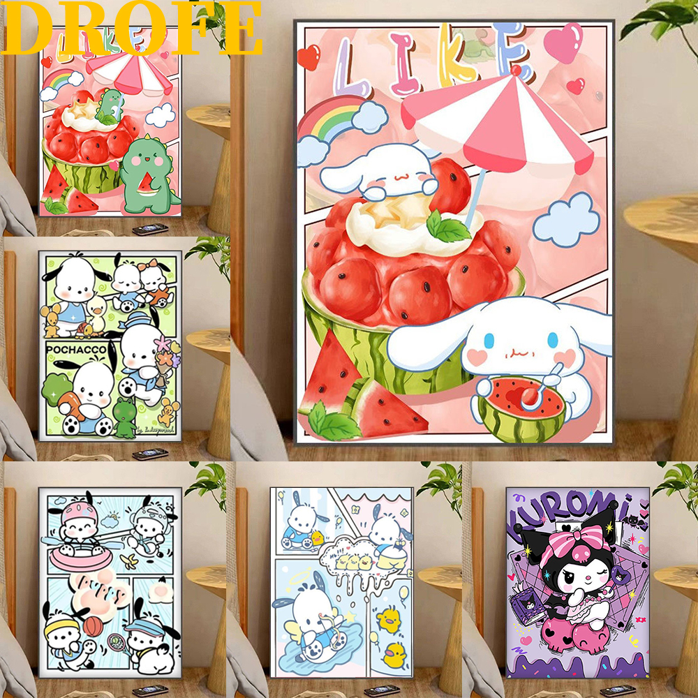 DROFE Sanrio Cinnamon roll paint by number painting by numbers diy ...
