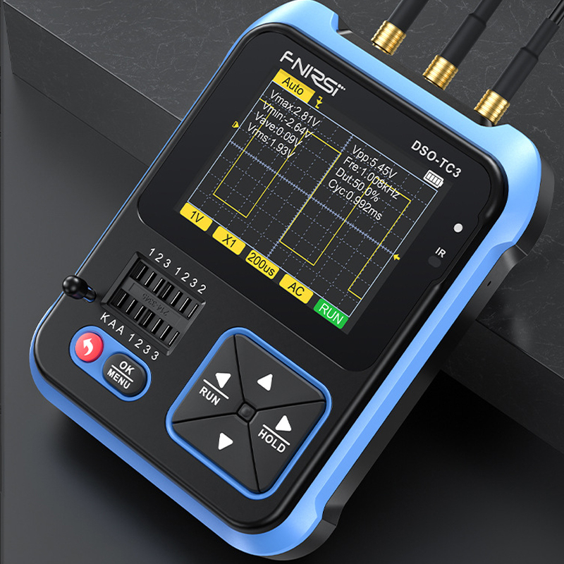 FNIRSI DSO-TC3 Portable Digital Oscilloscope Transistor Tester Multi ...