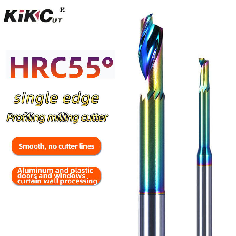 1PC Profiling Aluminum CNC Wall Carving Cutter Colorful DLC Coating ...