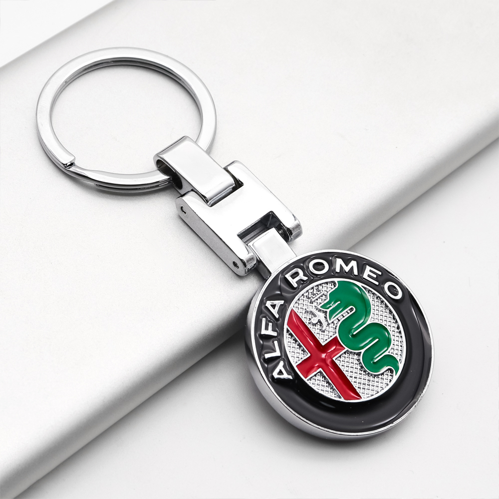 Alfa Romeo Car Keychain Metal 3D Double Sided Logo Pendant for Alfa ...