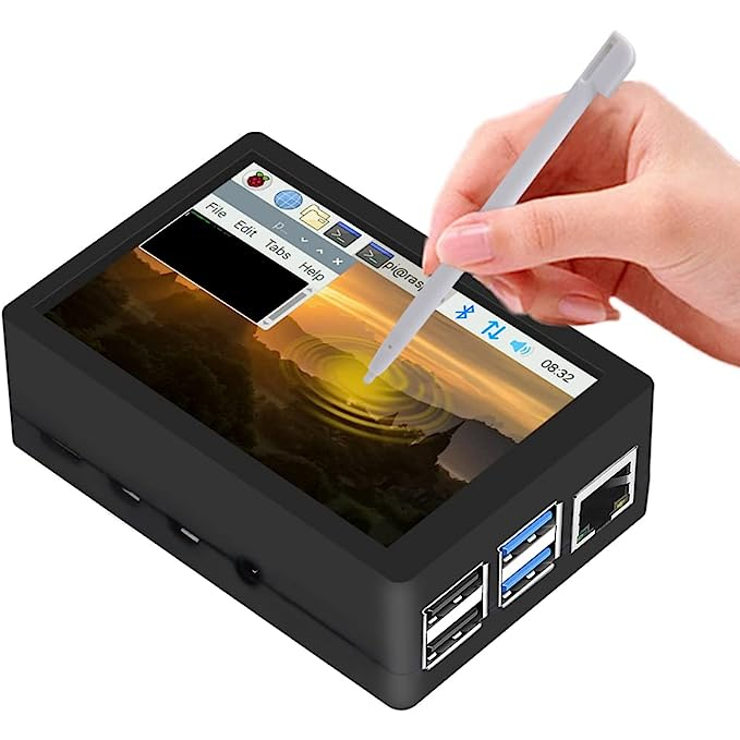 52Pi Raspberry Pi 4 TFT 3.5 inch Touch Screen with Case, Raspberry Pi ...